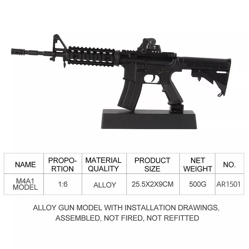Mini Goat Toy Guns Metal Assembles AR15 1:3 Weapon Christmas with Bullets