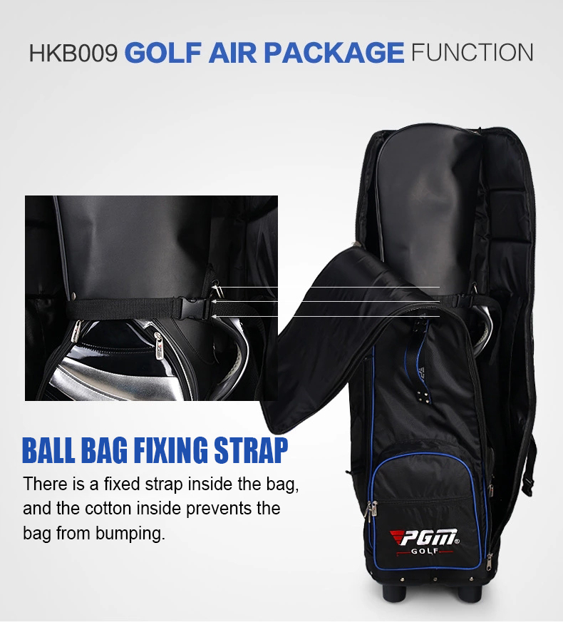 PGM HKB009 travel cover golf bag waterproof nylon golf travel bag with wheels-企业官网