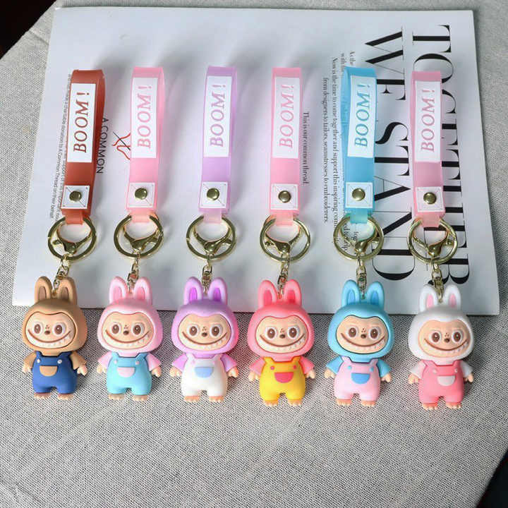 Cute Kawaii Labubu Figure Doll Pvc Small Pendant Trendy Cartoon ...