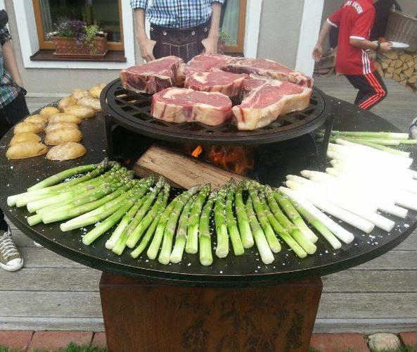 Outdoor Corten Steel European BBQ Grill Metal Barbecue Pit Bbq Grill ...
