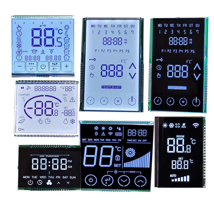 Custom LCD Display - 7 Segment Touch Screen for Temp & Humidity