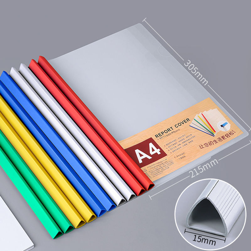 Report Covers with Sliding Bar A4 Clear File Folder for Document ...