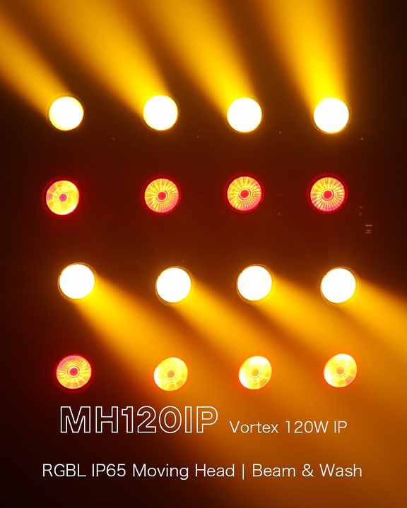 Vortex 120W RGBL Beam Wash Zoom Moving Head Light IP65 with Fresnel ...