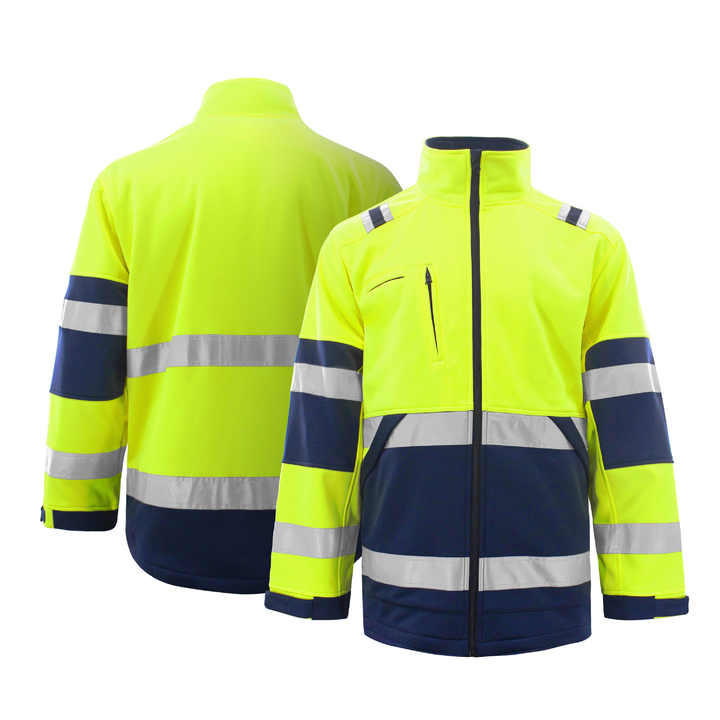 Hi Vis Safety Reflective Jacket Warning Hi-vis Safety Work Coat With ...