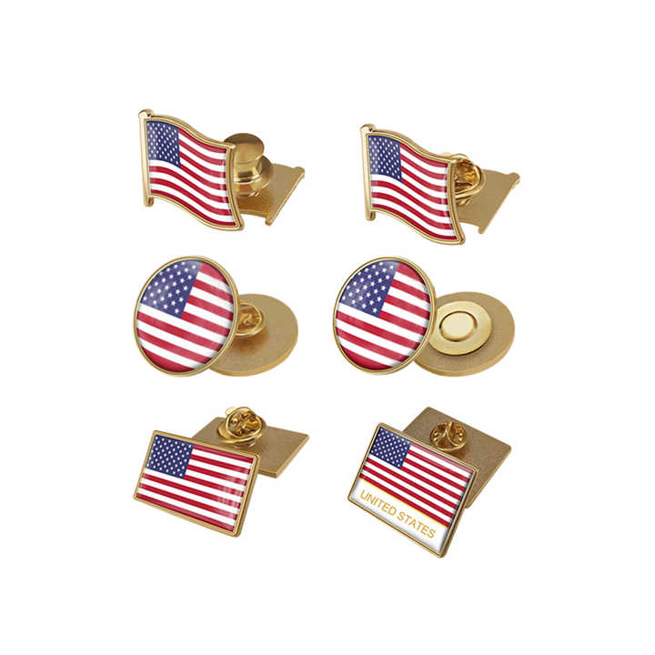 Custom National Country Flag Lapel Pin Badge - Soft Enamel