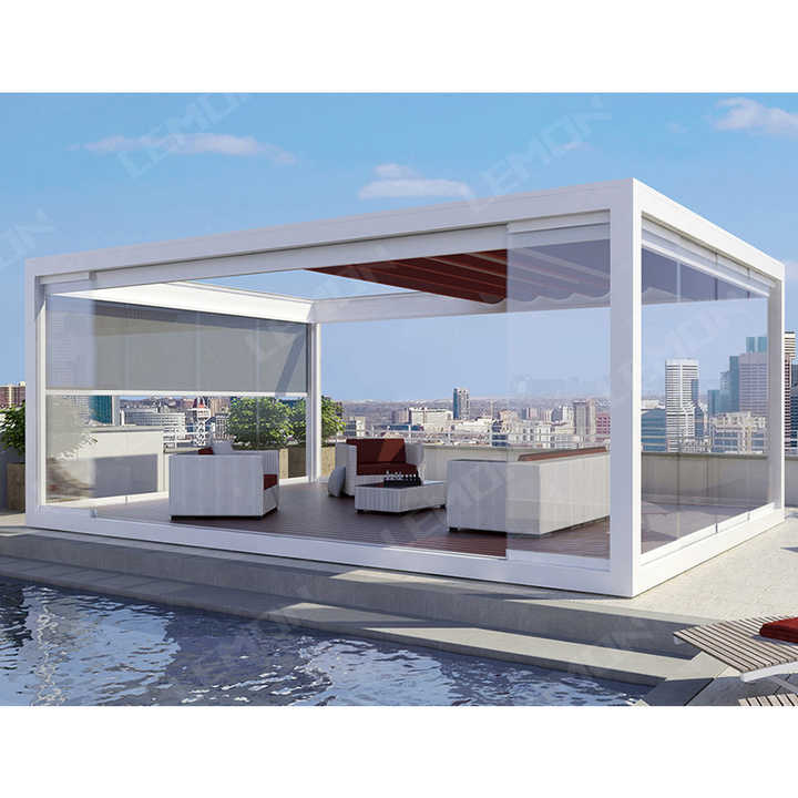 Lemon Pergola - Durable Aluminium Motorized Shutter Canopy