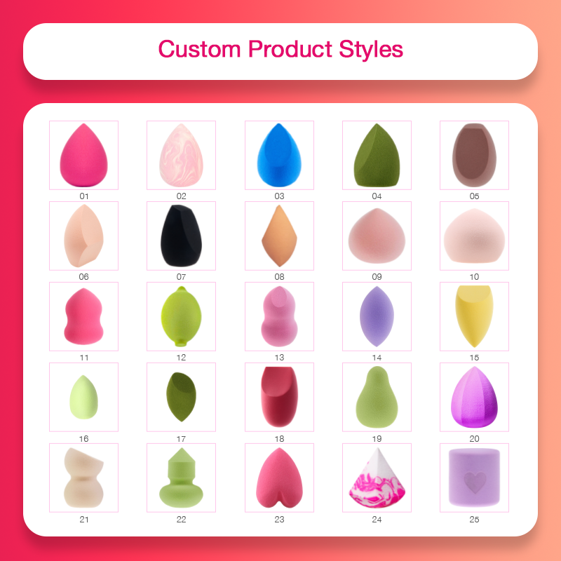 Professional Non-Latex Makeup Sponge Packaging Makeup Blender Sponge ...
