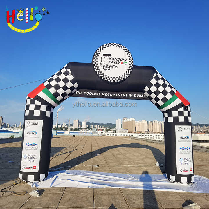 Outdoor Event Black Inflatable Start Line Branded Inflatable Race Car ...