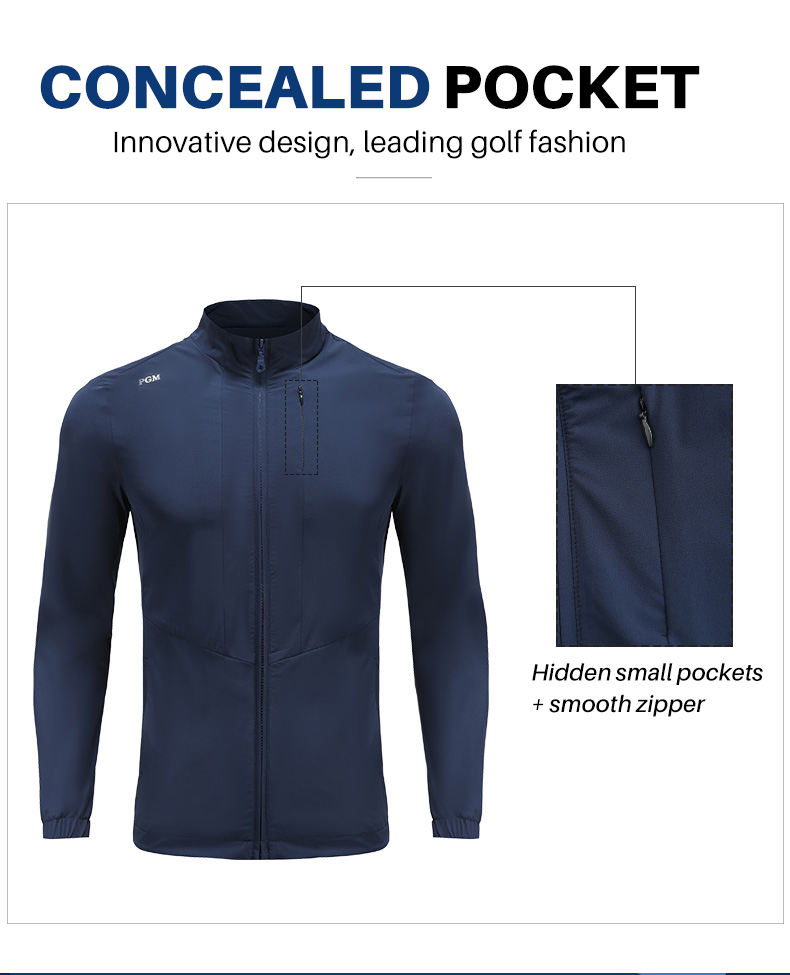 PGM YF374 sports clothing Windproof golf softshell jacket for men-企业官网