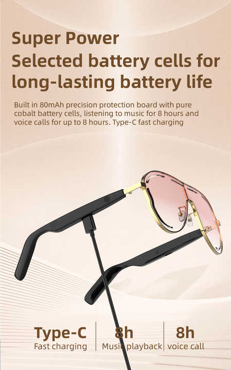 Fashion and Technology SG-26 Pro Anti Blue Light Smart Glasses HiFi ...