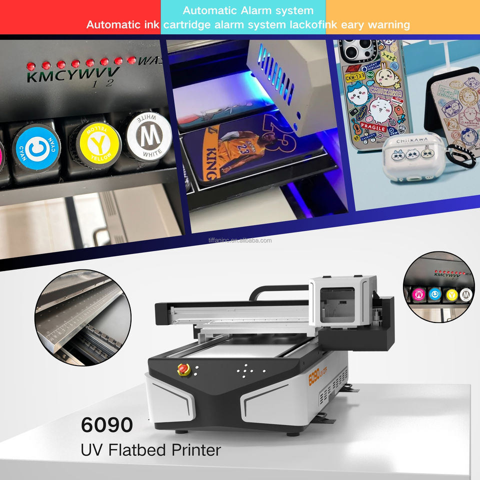 High Speed 6090 UV Flatbed Printer Vision Positioning Camera Suitable ...