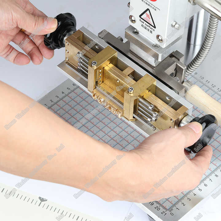 Manual Hot Foil Stamping Machine for PU Leather Fabric Logo Embossing ...