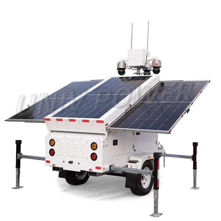 Portable Mobile Solar Security Surveillance Trailer with CCTV and PTZ ...
