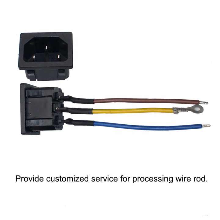 IEC 60320 3 Pins AC Power Socket C14 - Reliable Electrical Connector