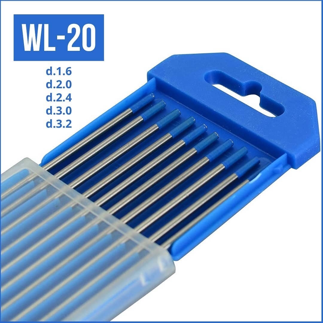 WL20 Lanthanated Tungsten Electrodes - Blue 2.4mm 175mm