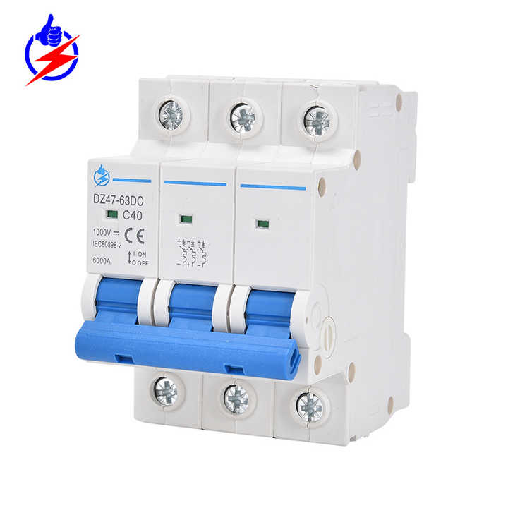 PV DC Breaker 2p/3p 250v 500v 750v 800v 1000v From 6 to 63A Miniature Circuit Breaker for Solar ...