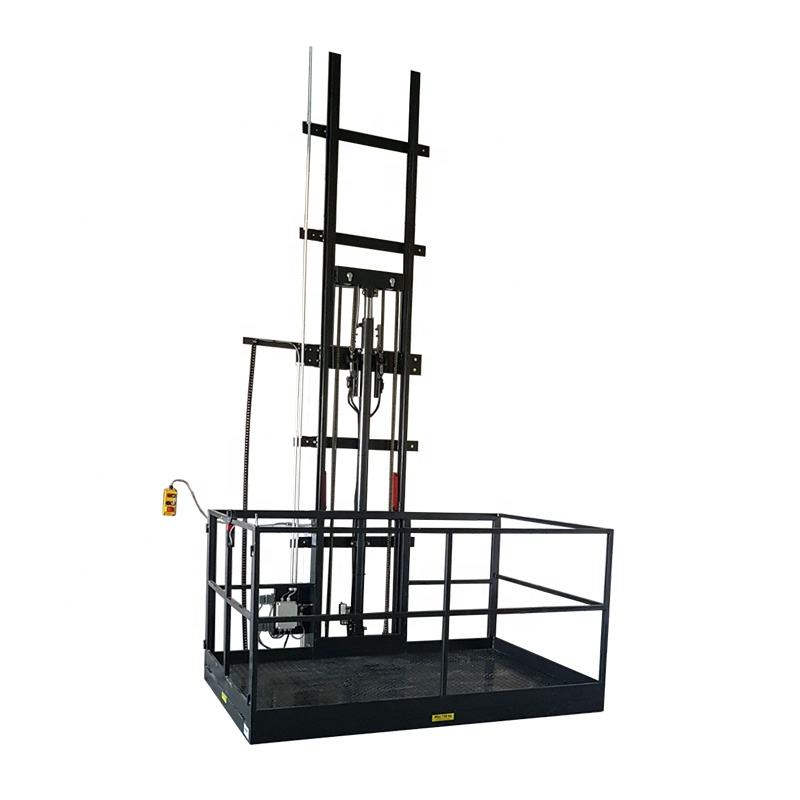 1m-6m Vertical Hydraulic Cargo Lift - Wall Mounted Elevator