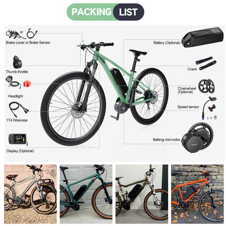 Bafang BBS02 BBSHD Mid Drive Motor Kit - 500W to 1000W Power