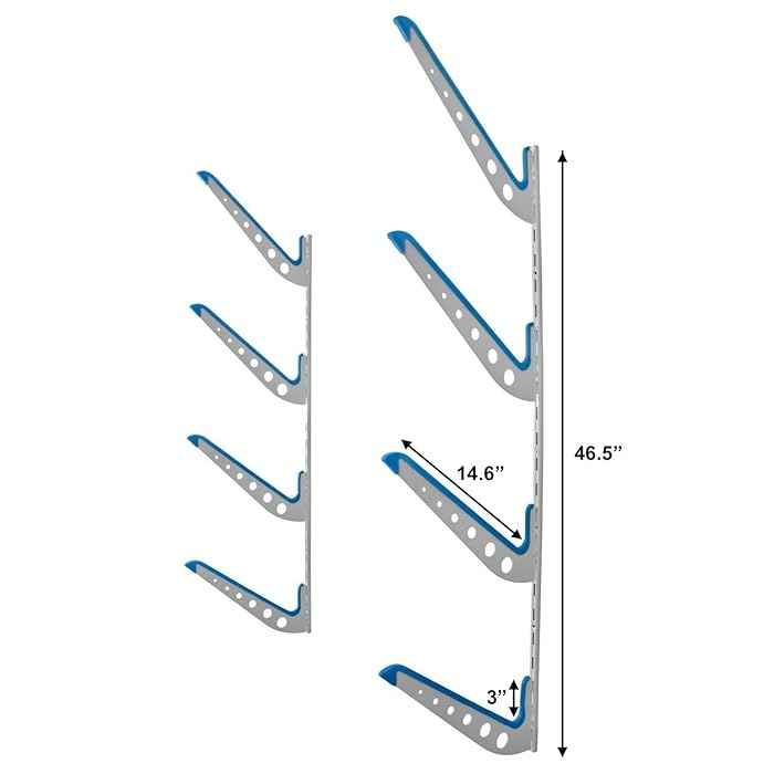 4 Board Surfboard Rack Adjustable Wall Mount for Surfboard, Wakeboard ...