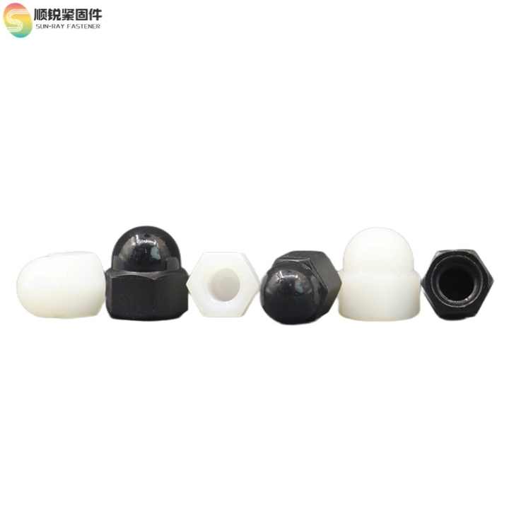 Nylon Cap Nut with Head Spherical Plastic Decorative Nut for M3M4M5M6M8 ...
