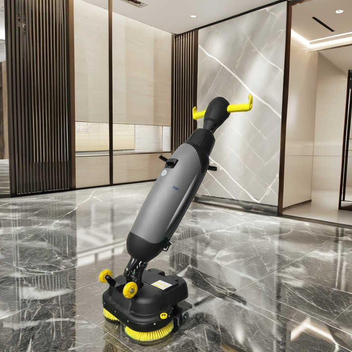 Cheap Hand Push Wood Walk Behind Floor Scrubber Plastic Hotel Electric ...