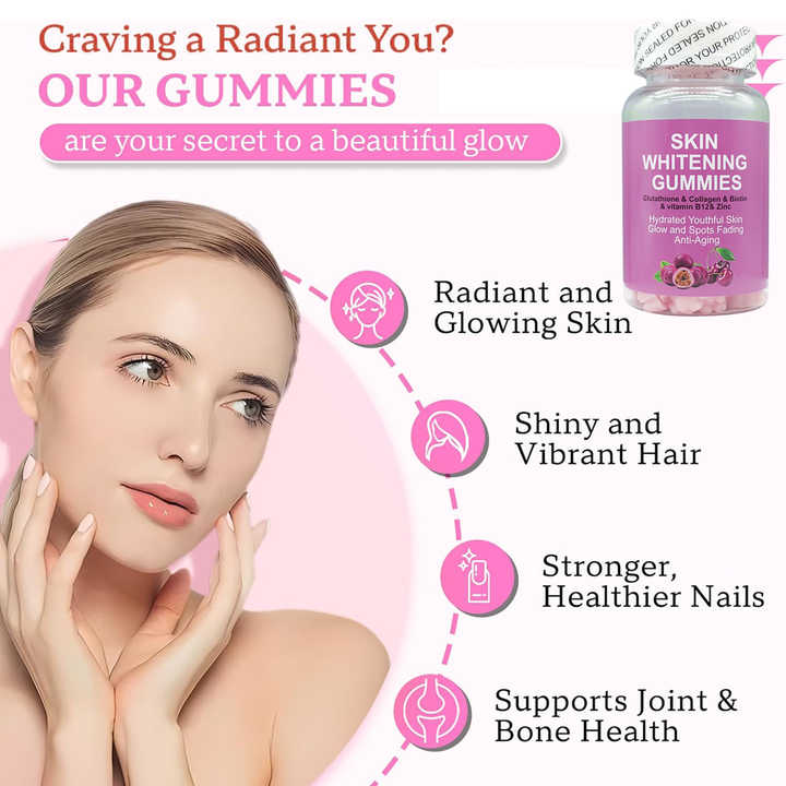 Skin Whitening Gummies - Hydrating & Anti-Aging Benefits