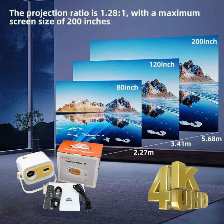 YDH-JY325 Android 13 WIFI 2.4G/5G Home Theater 4K Manual Focus 2025 New ...