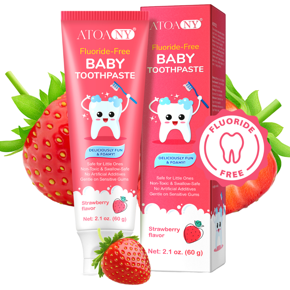 ATOANY Non-Toxic Fluoride-Free Organic Children's Toothpaste Watermelon ...