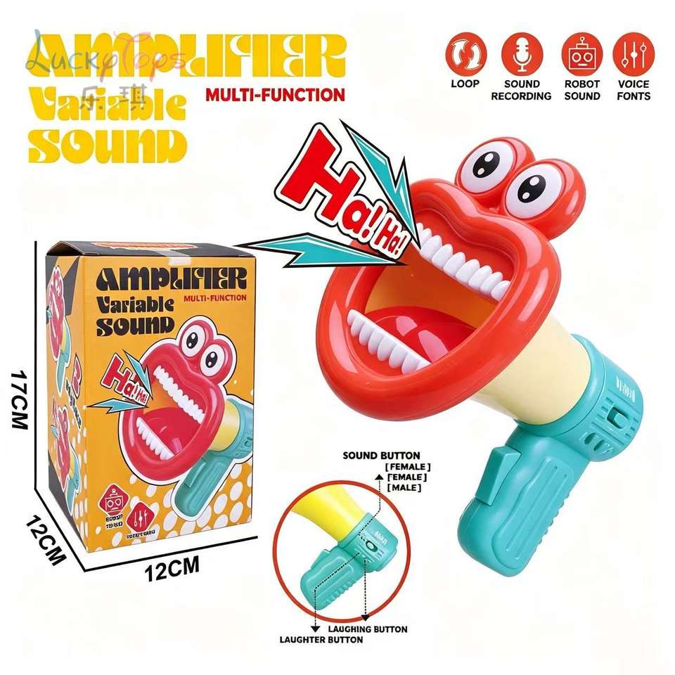 Funny Voice-changing Cartoon Big Mouth Children's Megaphone with Mini ...