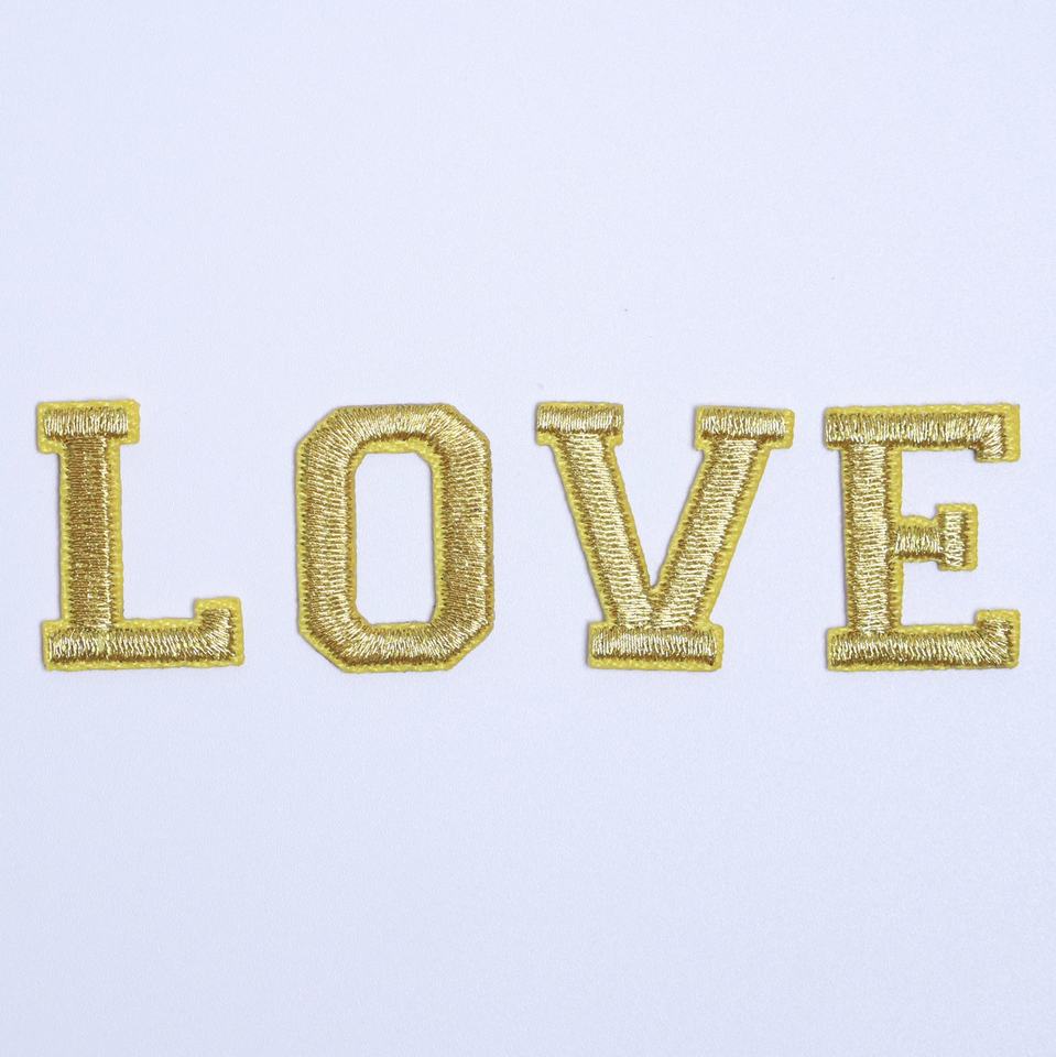 Wholesale High Quality Gold Metallic Thread Embroidery Patches Custom A ...