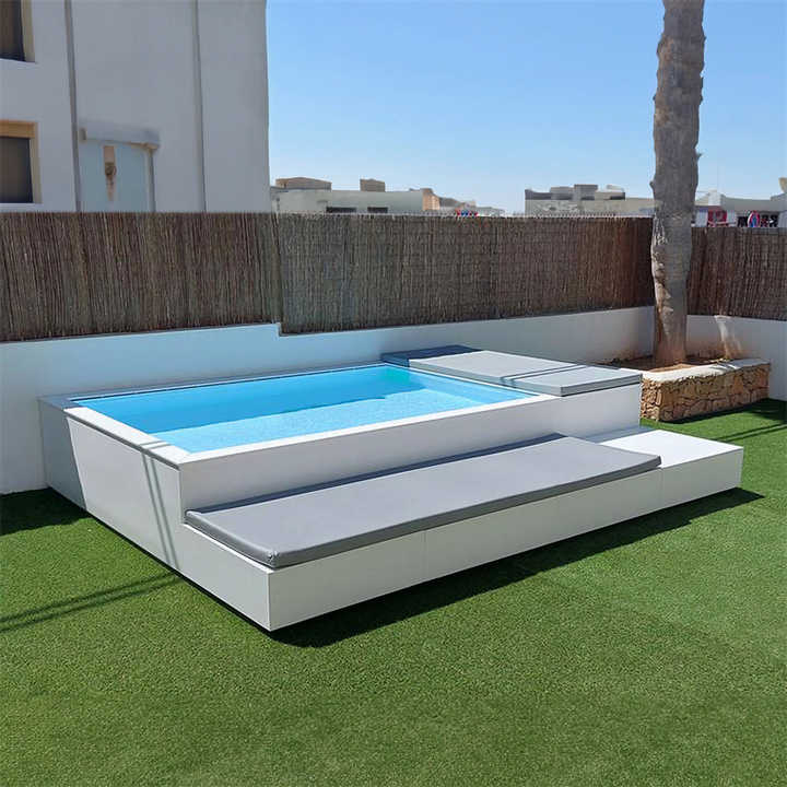 Resort Hotel Fiberglass Rectangular Swim Pool Kit for Garden Pool Design