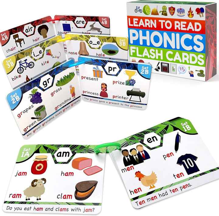 Custom Kids Cognitive Phonics Flash Cards for Toddler Educational ...