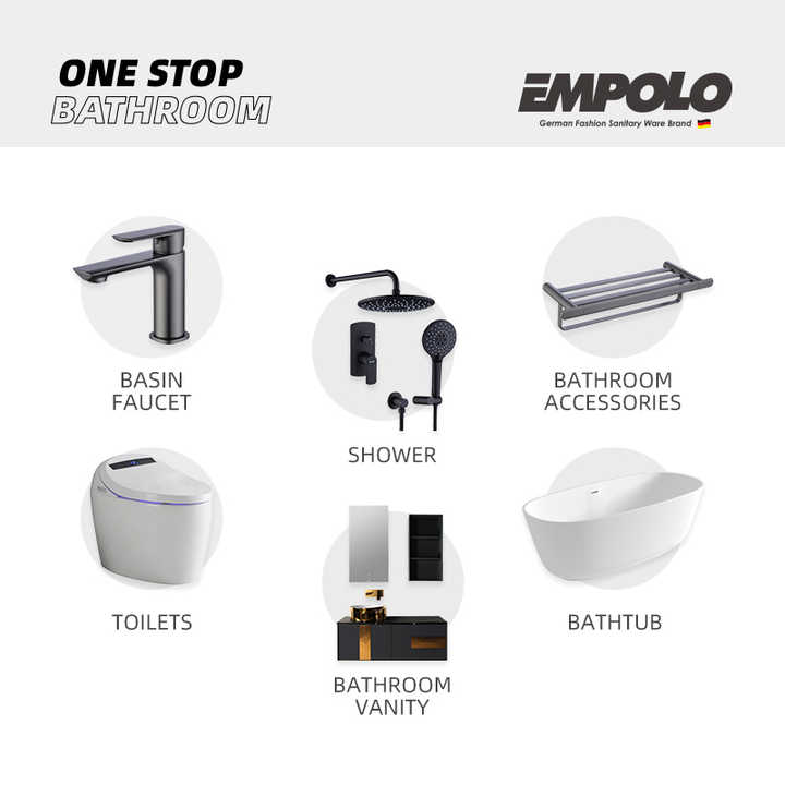 EMPOLO Shower Valve - Thermostatic 3 Way Chrome Push Button