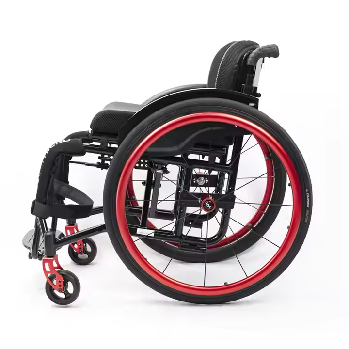 Super Lightweight Sports Wheelchair 24 Inch Aluminum Alloy Folding ...