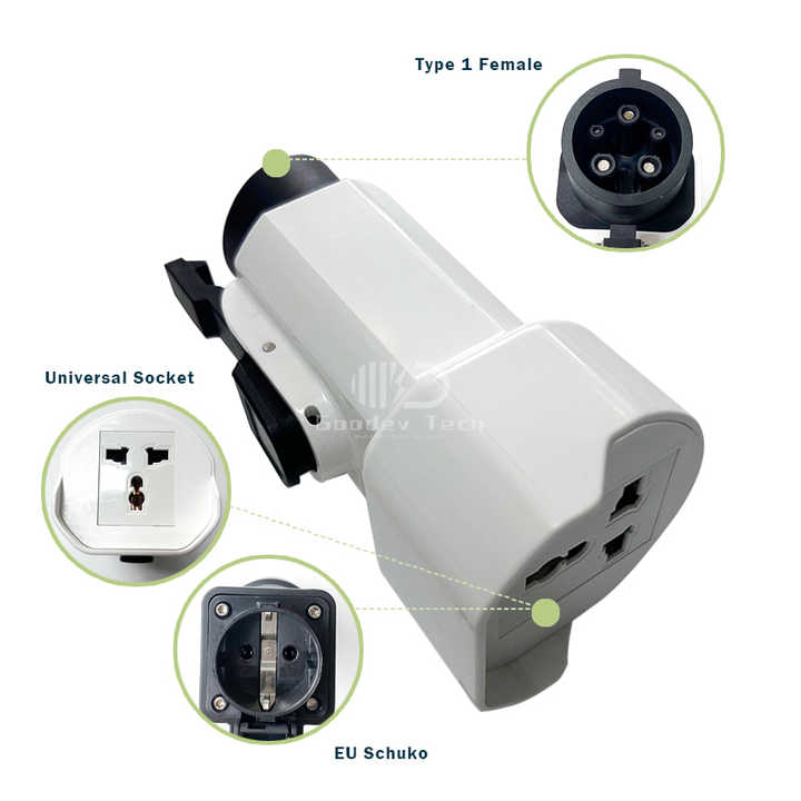 V2L EV Vehicle to Load Discharge Cable Type 1 J1772 Female to Schuko EU ...