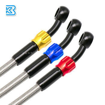 SAE J1401 1/8 Flexible pre-made braided brake lines hose with billet ...