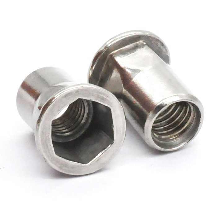 M4 M5 M6 M8 M10 Stainless Steel Flat Head Rivet Nuts
