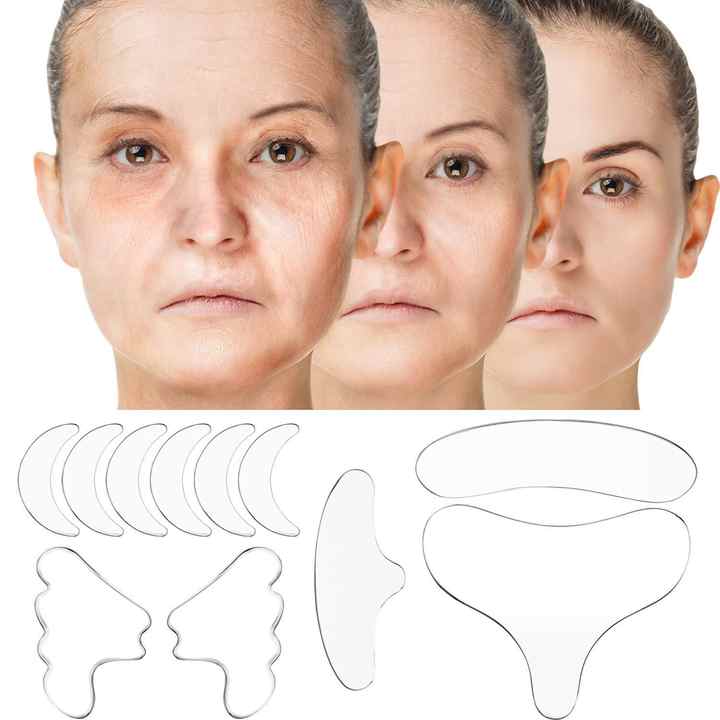 OEM Silicone Anti Wrinkle Pad Reusable Eye Forehead Neck Chest Pads ...