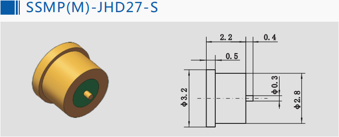 Mini SMP SSMP Male Full Detent Connectors - Hermetic Kovar
