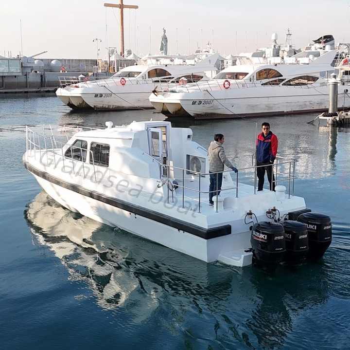 Grandsea FRP 12.45m Fast Speed Patrol Work Boats With Outboard Engines ...