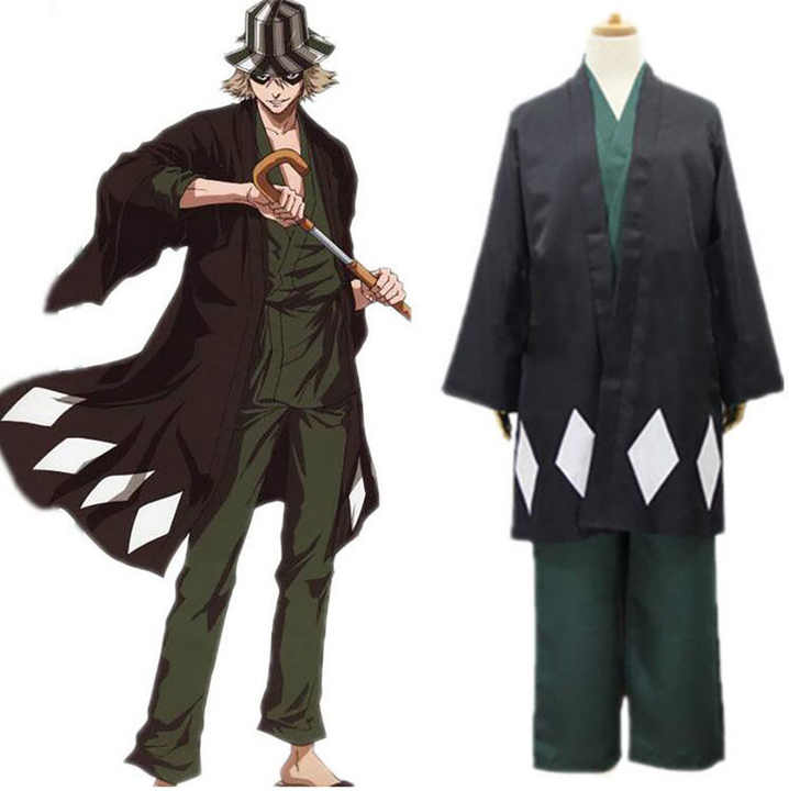 Anime Bleach Urahara Kisuke Gotei 13 Cosplay Costume Kimono Halloween ...