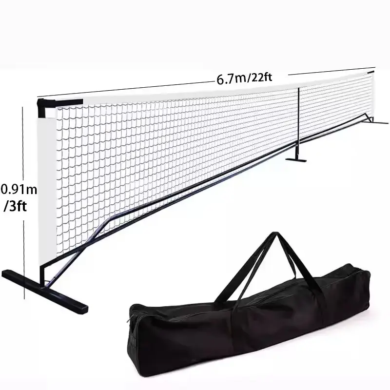 Custom 22 FT Pickleball Net Set With Metal Frame and PE Net Portable ...