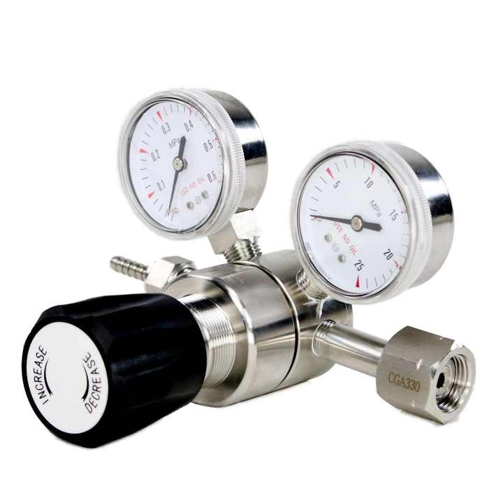 CGA330 Stainless Steel SO2 Gas Hcl Pressure Regulator for Industrial ...