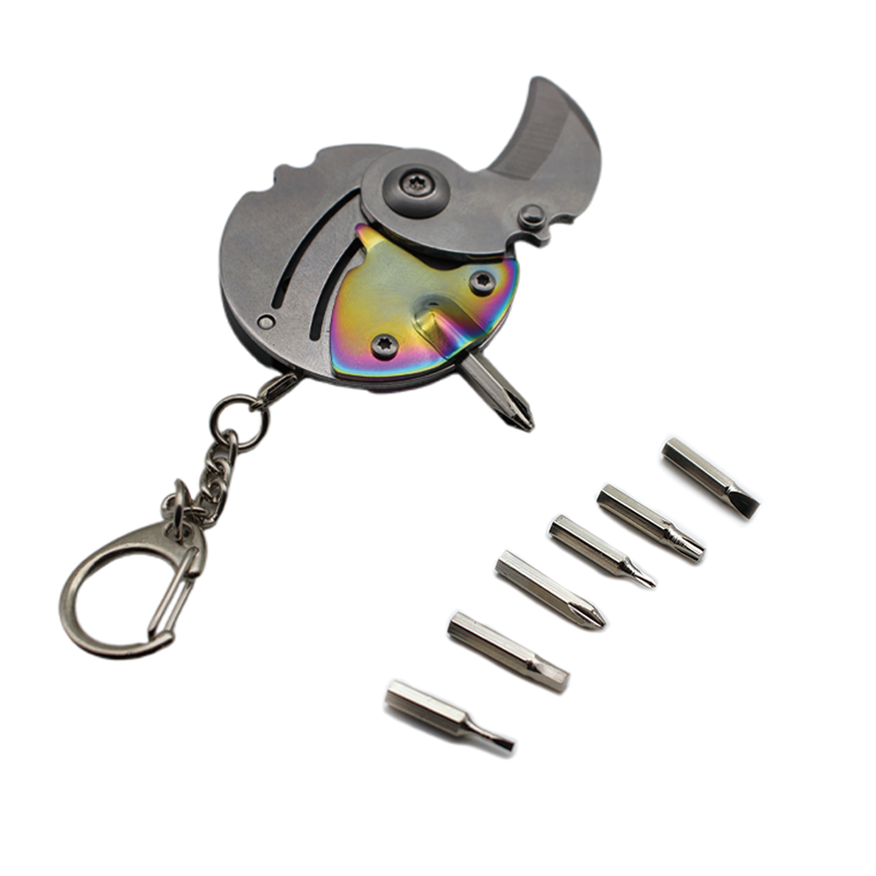 Portable Mini Keyring Multi Tool - Pocket Screwdriver Set