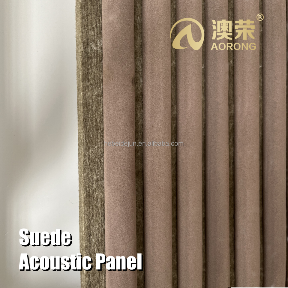 AoRong 2025 New Soundproof Akupanel Suede Veneered Half Round MDF Wood ...