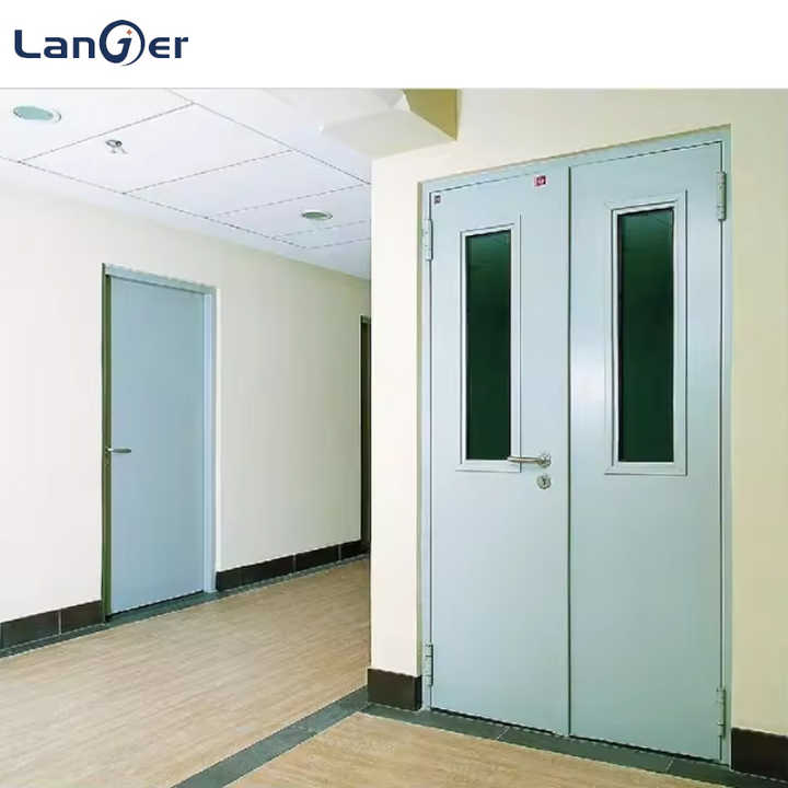Airtight Galvanized Steel Double Swing Door for Medical Operating Room ...