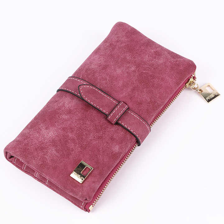 Classic Matt PU Leather Handheld Lady Wallet Credit Card Cellphone ...