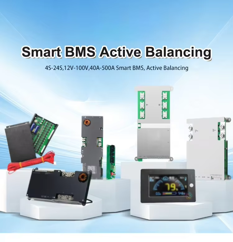 Smart BMS with Active Balancing & for & Supports LiFePO4 / Li-ion / Li ...