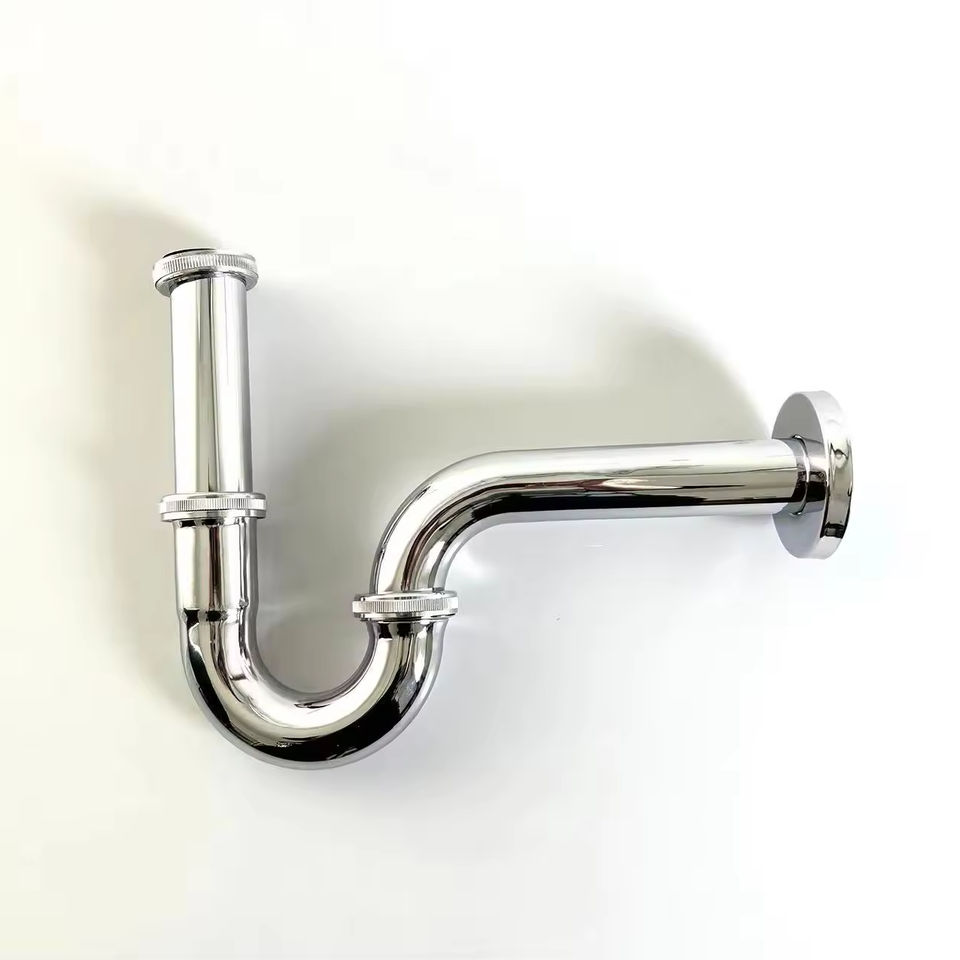 Bathroom Stainless Steel 304 Round P-Trap Set G 1 1/4