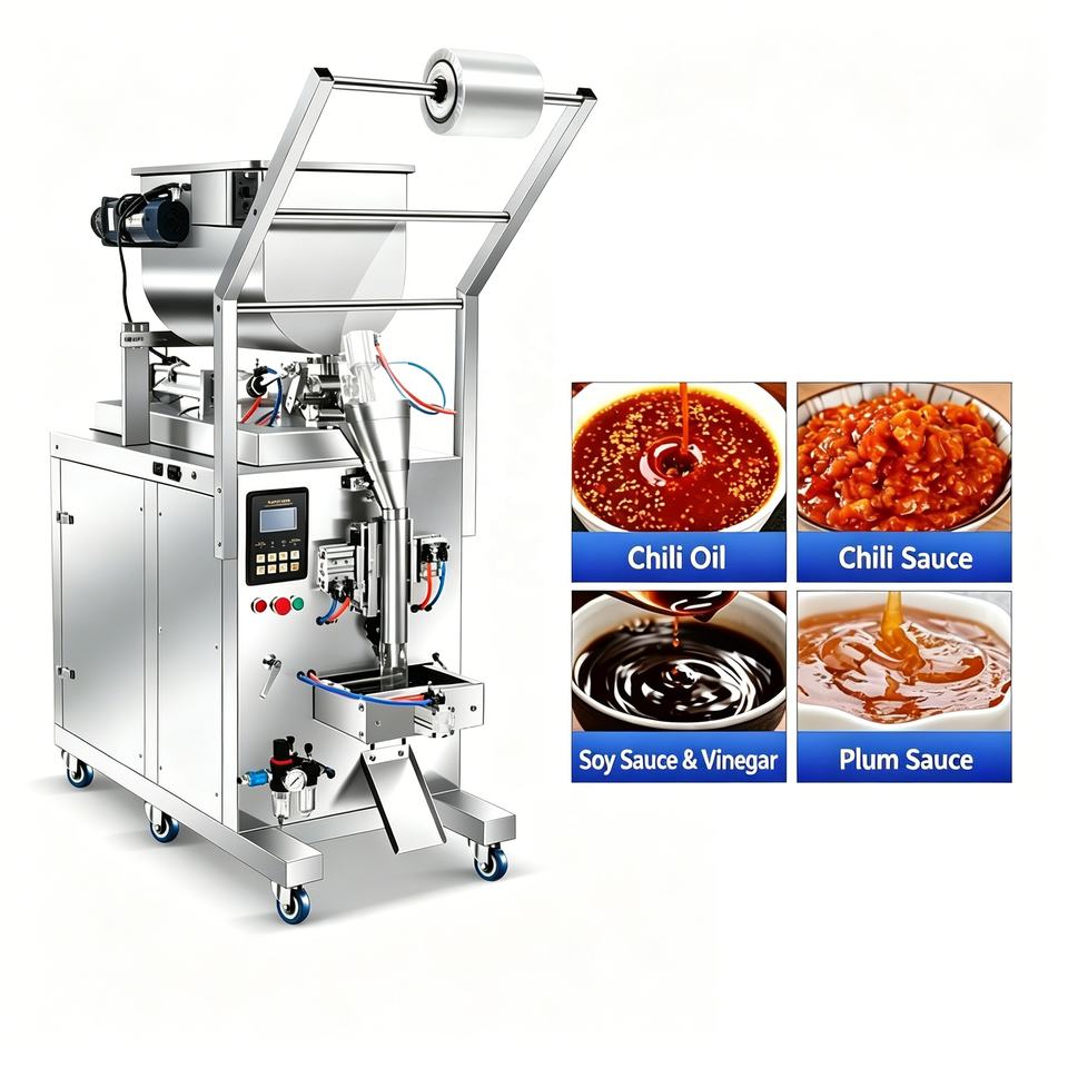 Hot Sachet Packing Machine Liquid Paste Honey Cooking Oil Jam Ketchup ...